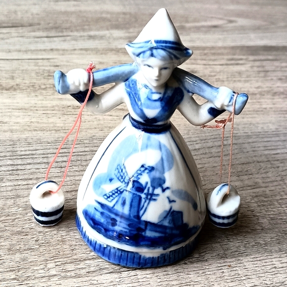 Accents | Vintage Delft Blue Dutch Girl Figurine | Poshmark